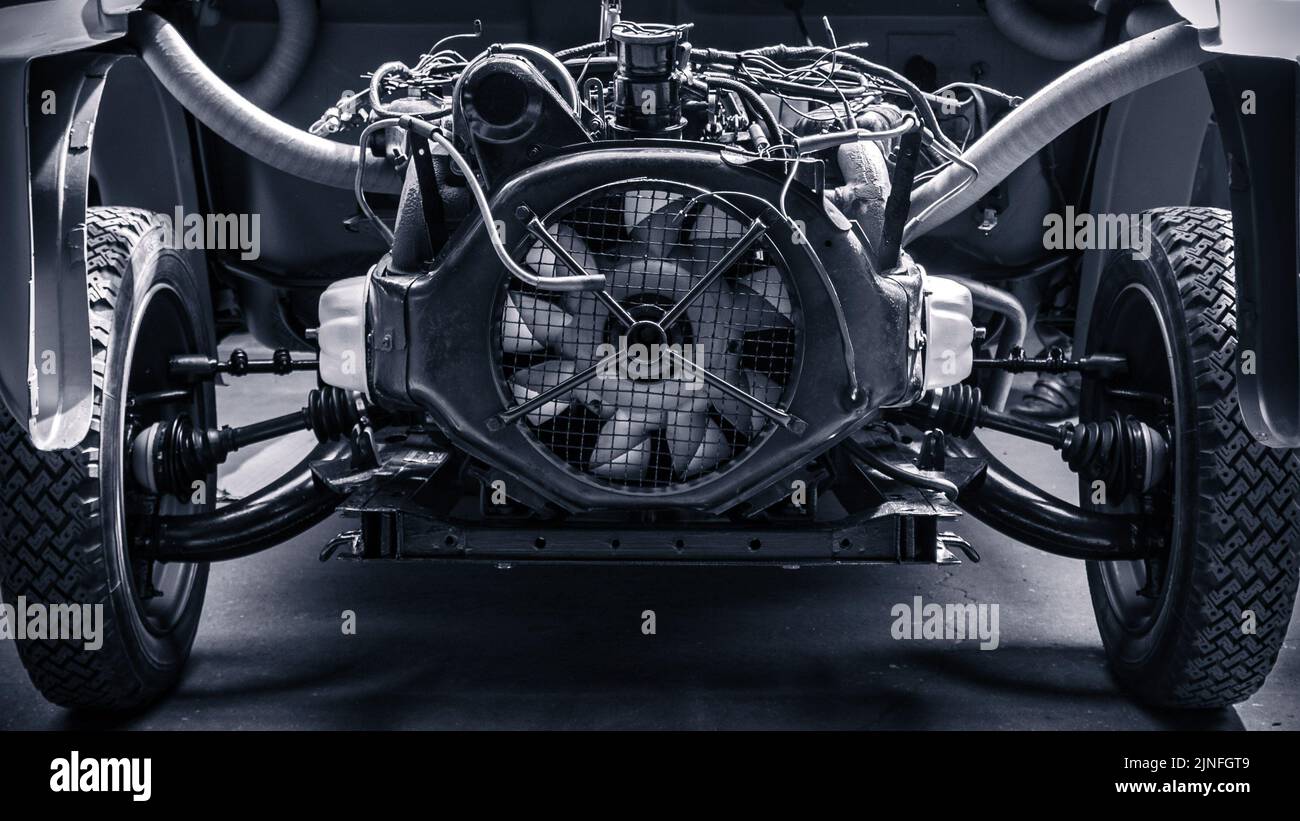 A back view of rotary engine of car Stock Photo - Alamy