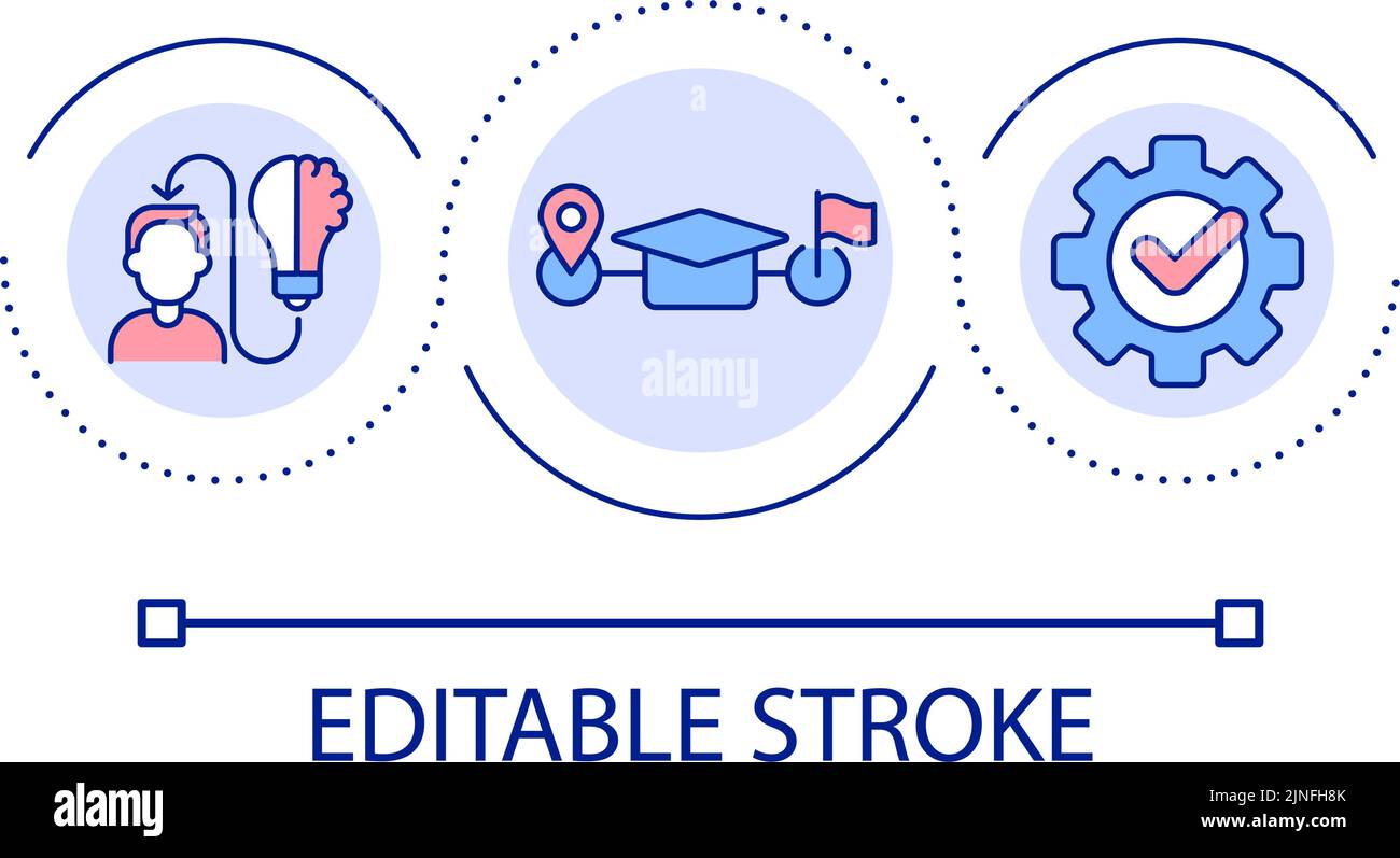 Academic goal for student loop concept icon Stock Vector Image & Art ...