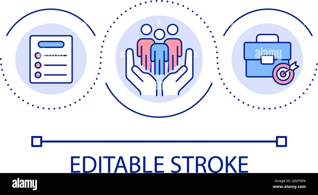 Strategic planning for employees loop concept icon Stock Vector Image & Art - Alamy