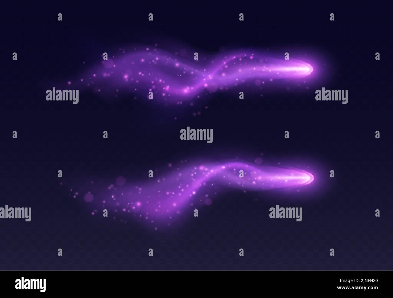 Purple light trail, magic stardust with haze and sparkles, realistic ...
