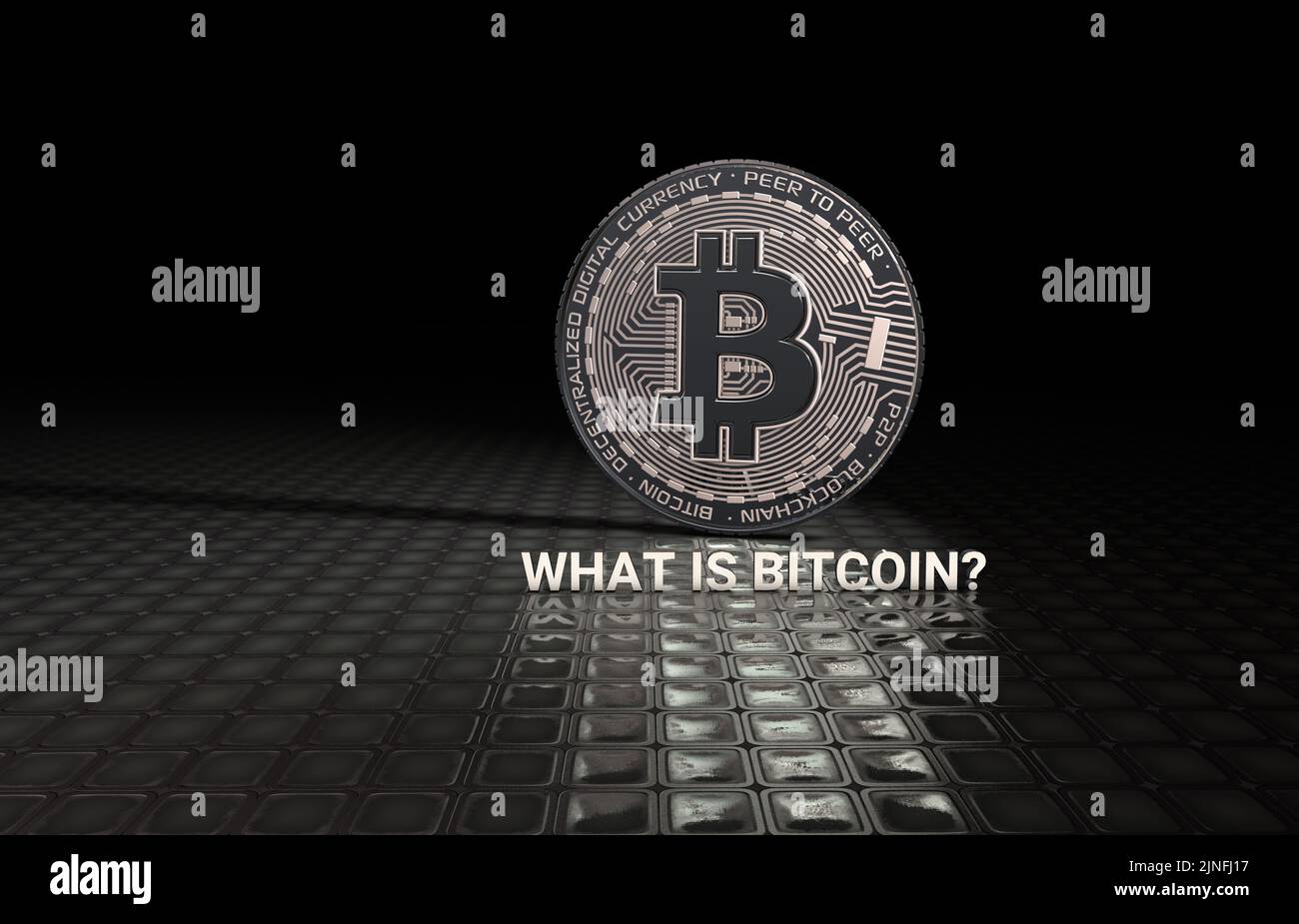 Bitcoin 3D visual Studies Stock Photo - Alamy