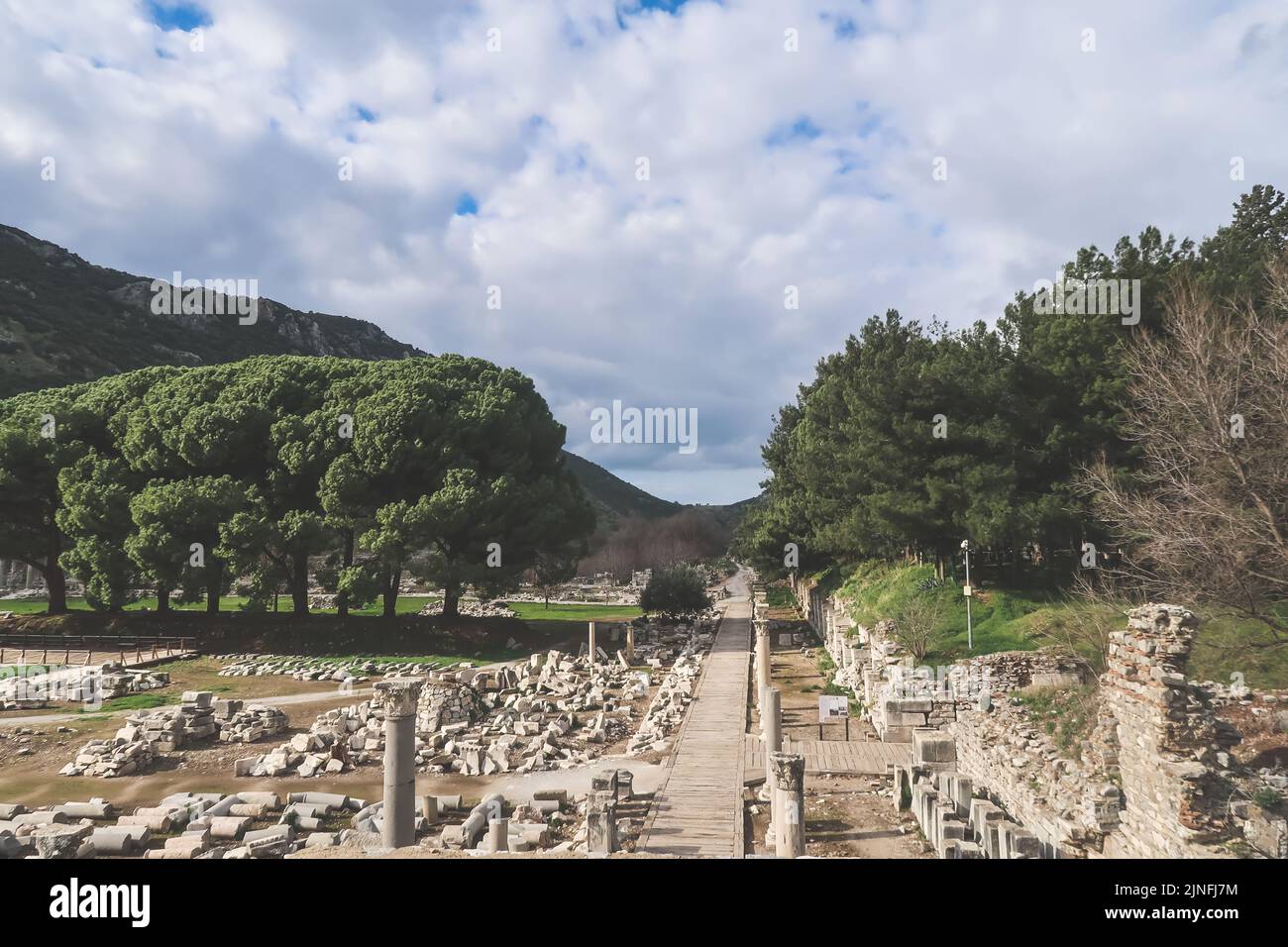 The site of the Temple of Artemis in Ephesus - Efes during a sunny day ...