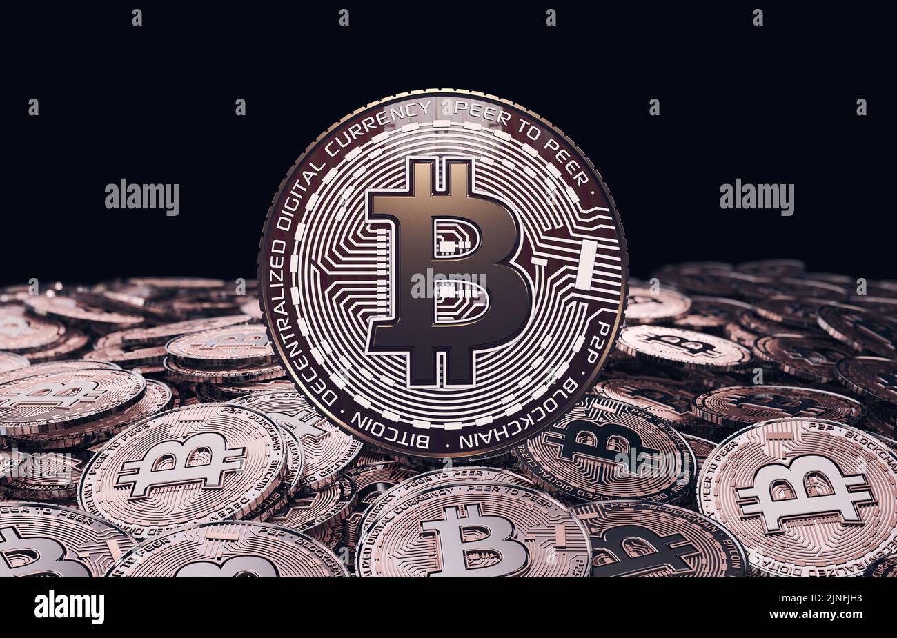 Bitcoin 3D visual Studies Stock Photo - Alamy