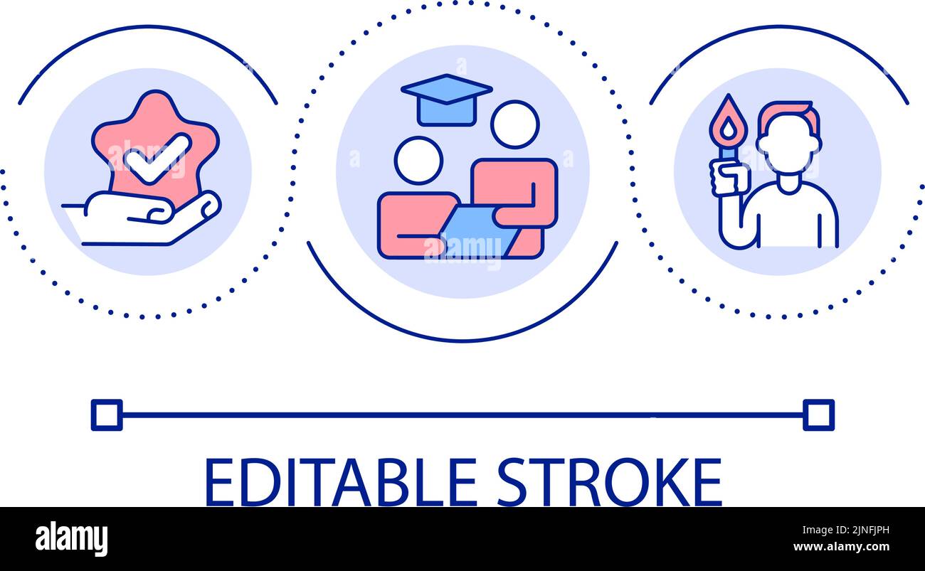 Mentor-mentee relationship loop concept icon Stock Vector Image & Art ...