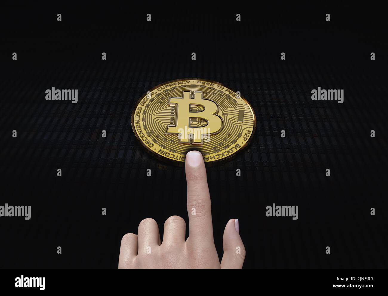 Bitcoin 3D visual Studies Stock Photo - Alamy