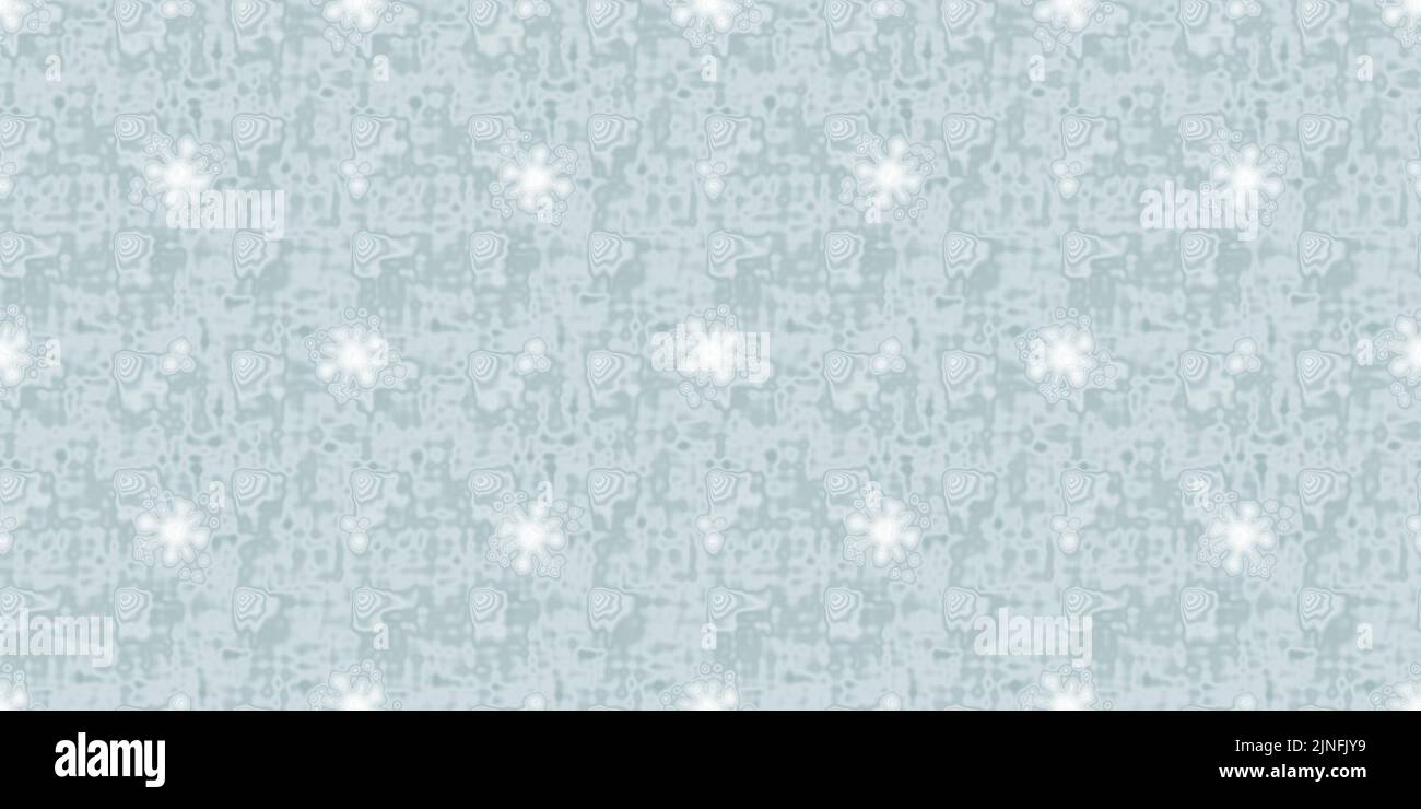 Soft ice blue snow flake border pattern background. Simple minimal ...