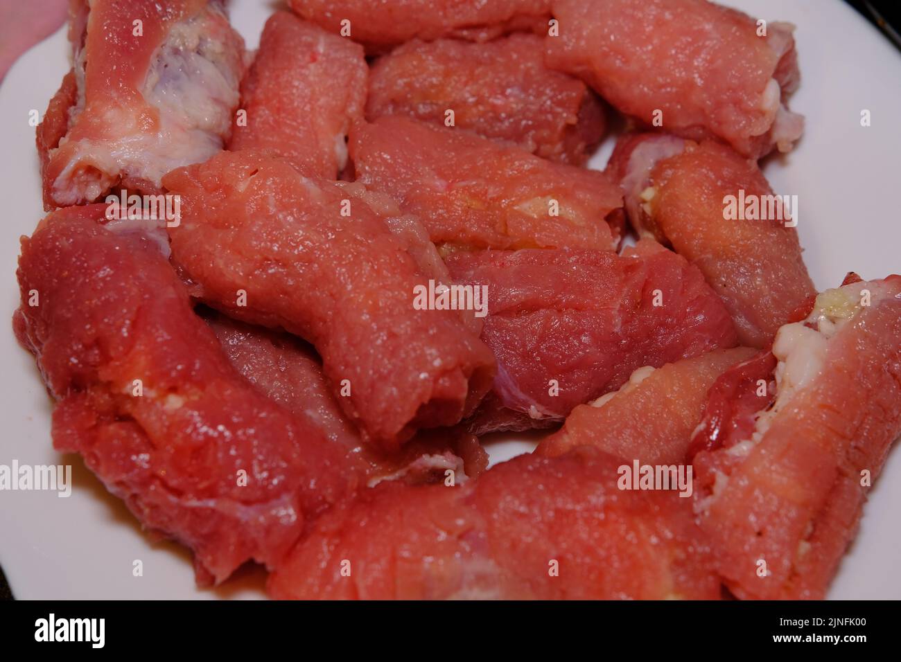 Raw meat roll slavink isolated on white background Stock Photo - Alamy