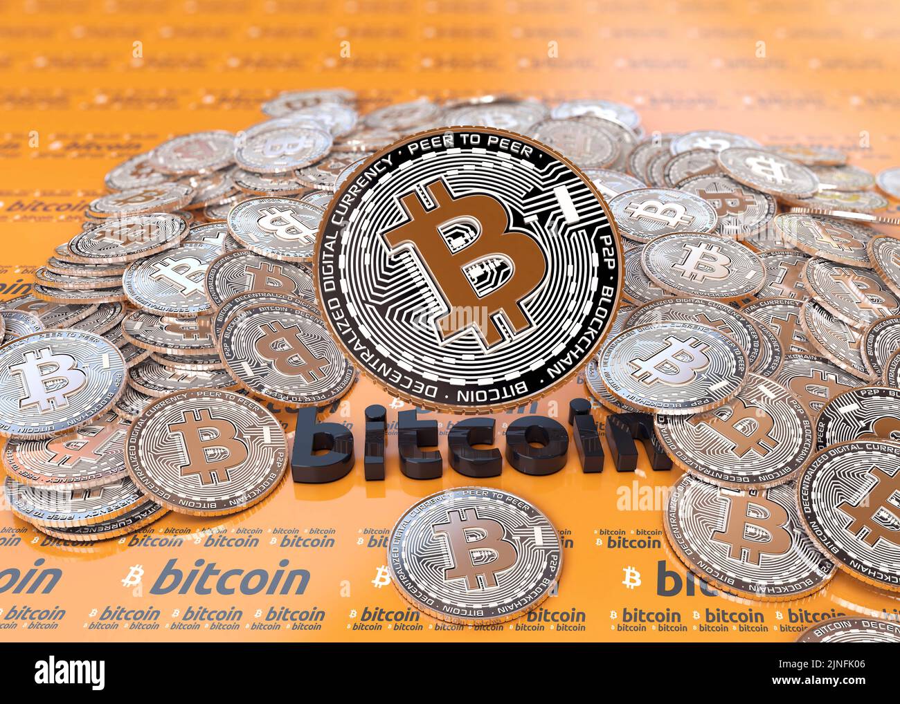 Bitcoin 3D visual Studies Stock Photo - Alamy