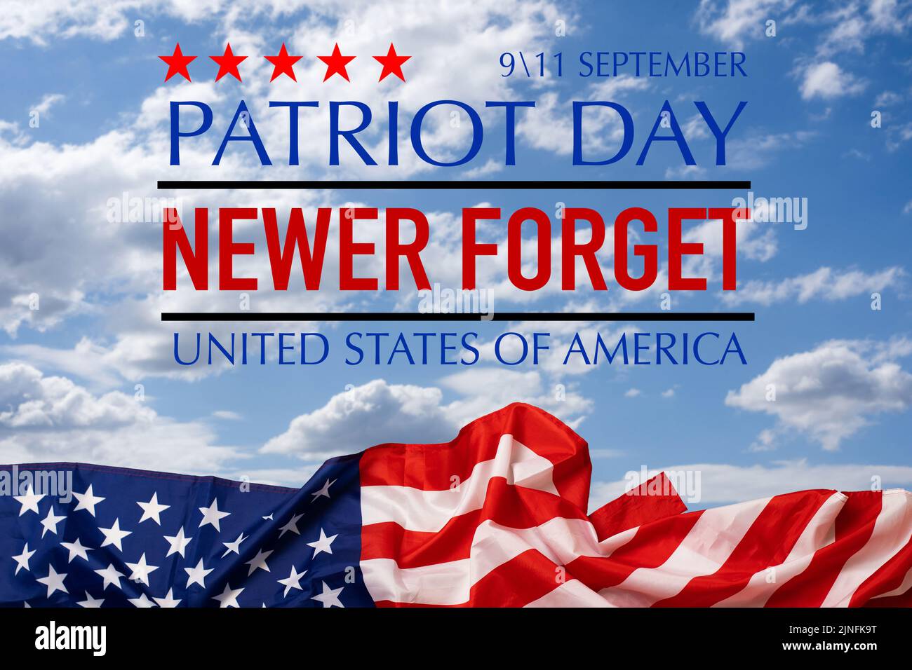 Patriot Day Typography Over Flags Background Stock Photo - Alamy