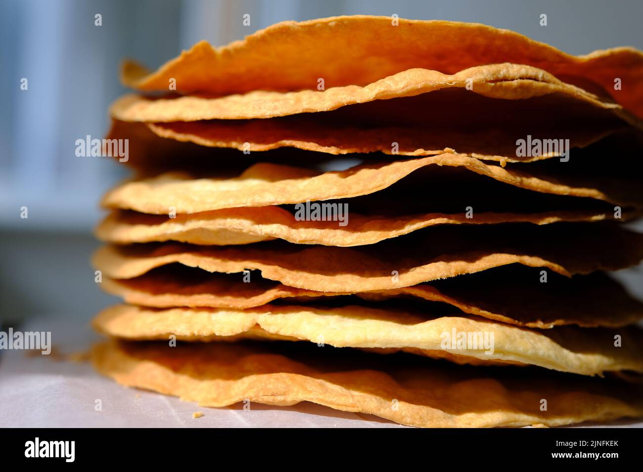 Fresh Puff Cakes for Napoleon Cake Puff pastry for dessert Milfey ...