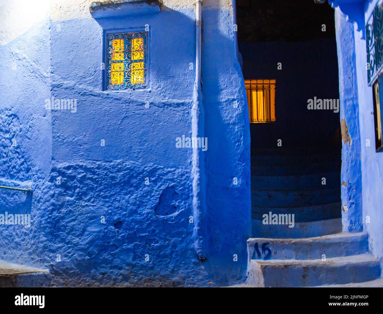 Chefchaouen, Morocco - 17 January 2022 : Alleys of the blue city ...