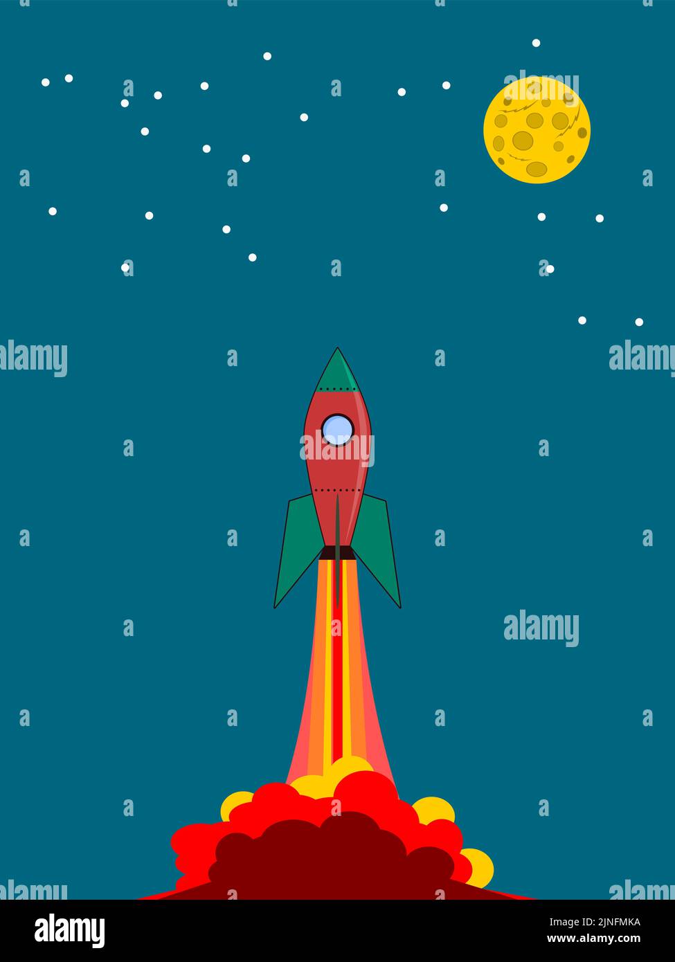 Space Rocket Start Stock Vector Image & Art - Alamy