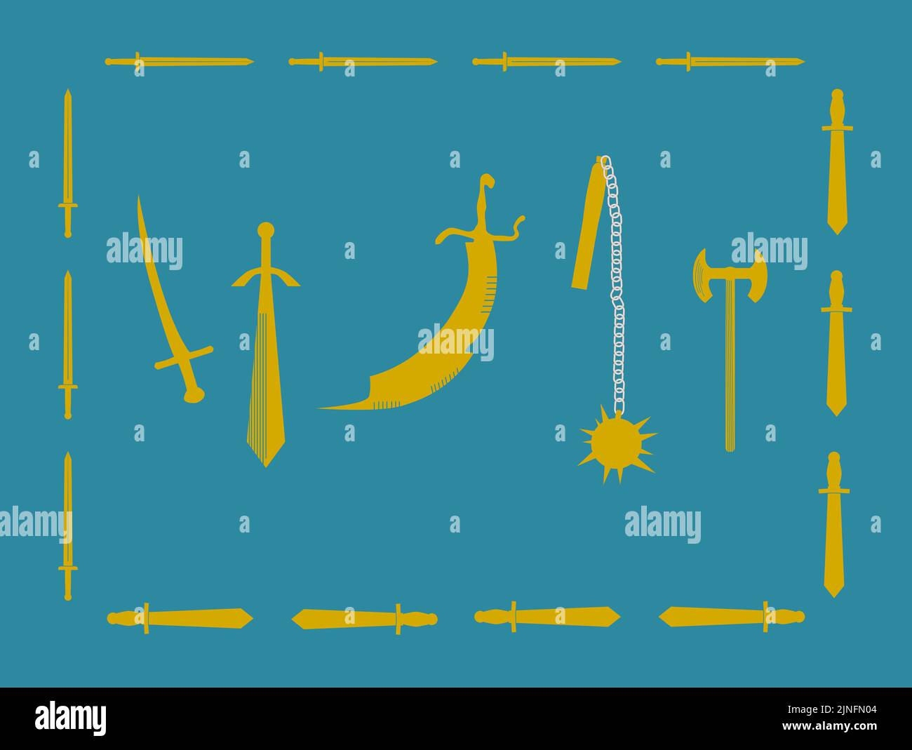 Set of ancient and medieval weapons Stock Vector Image & Art - Alamy