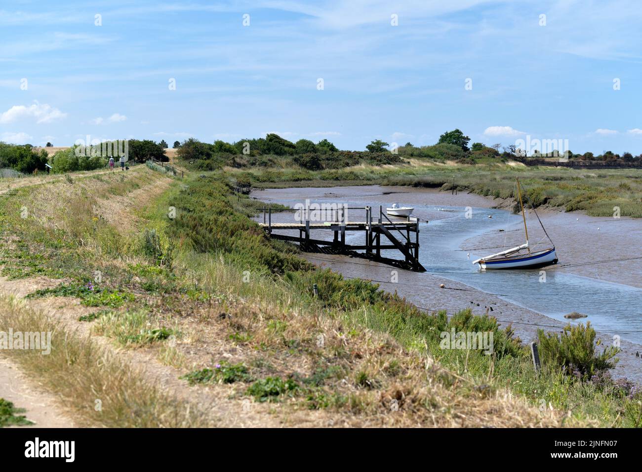 marshes and tidal inlet stiffkey north norfolk england Stock Photo - Alamy