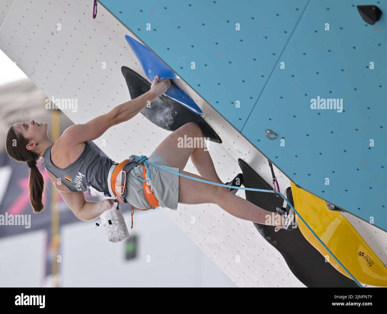 Belgian Chloe Caulier pictured in action during the qualifications for ...