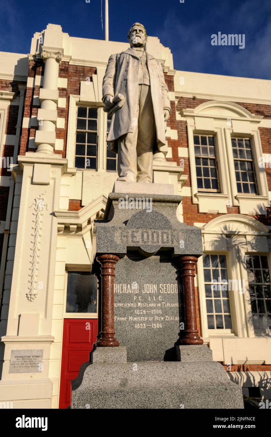 Statue of Prime Minister of New Zealand, 1893-1906, Richard John Seddon ...