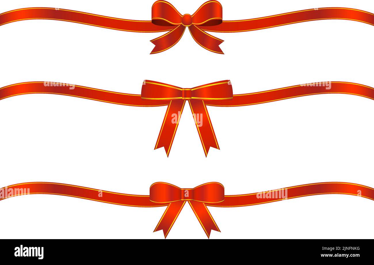 Illustration of red ribbon ornament Stock Vector Image & Art - Alamy