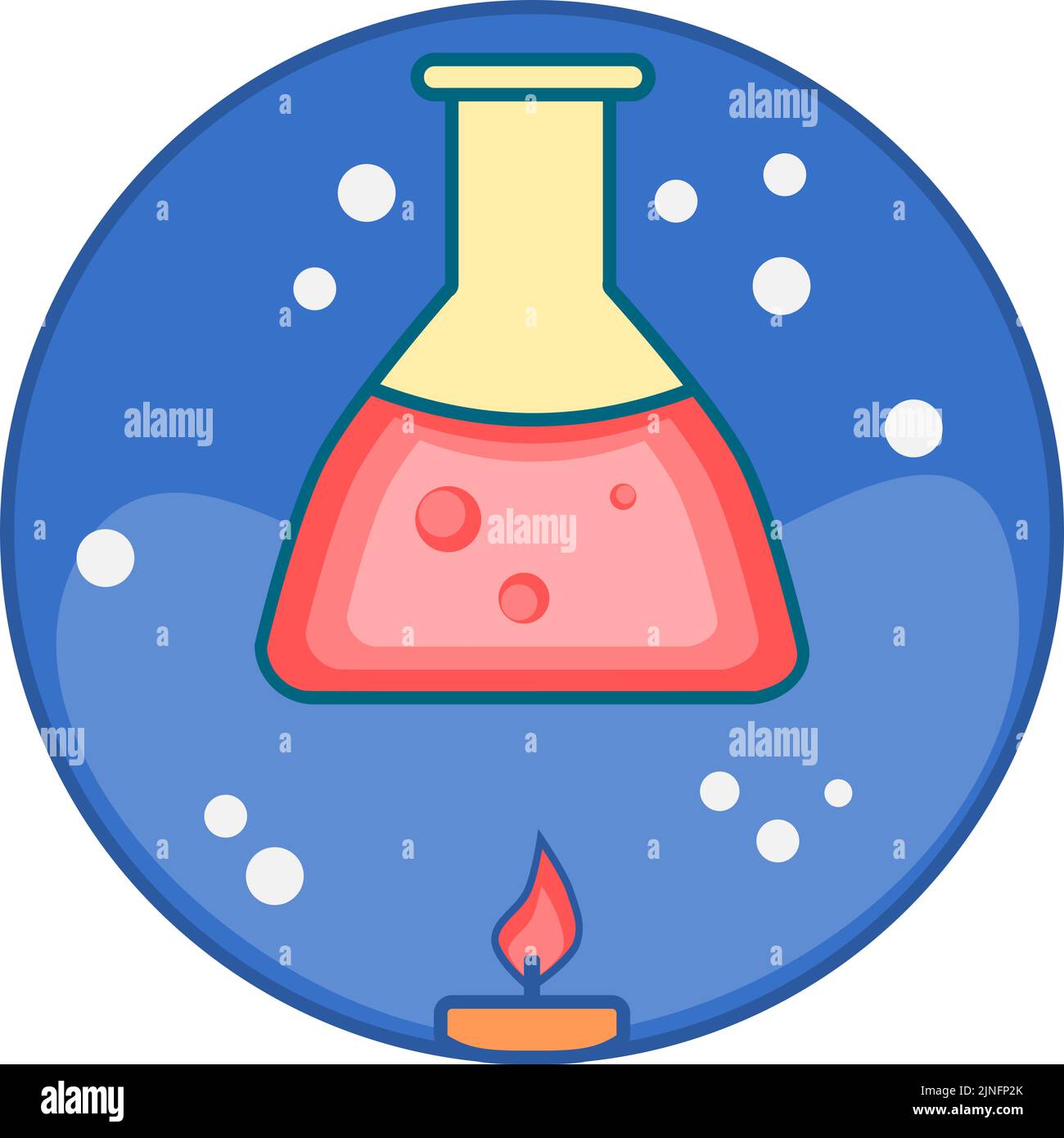 Chemical Lab Flask with Heated Liquid Stock Vector Image & Art - Alamy
