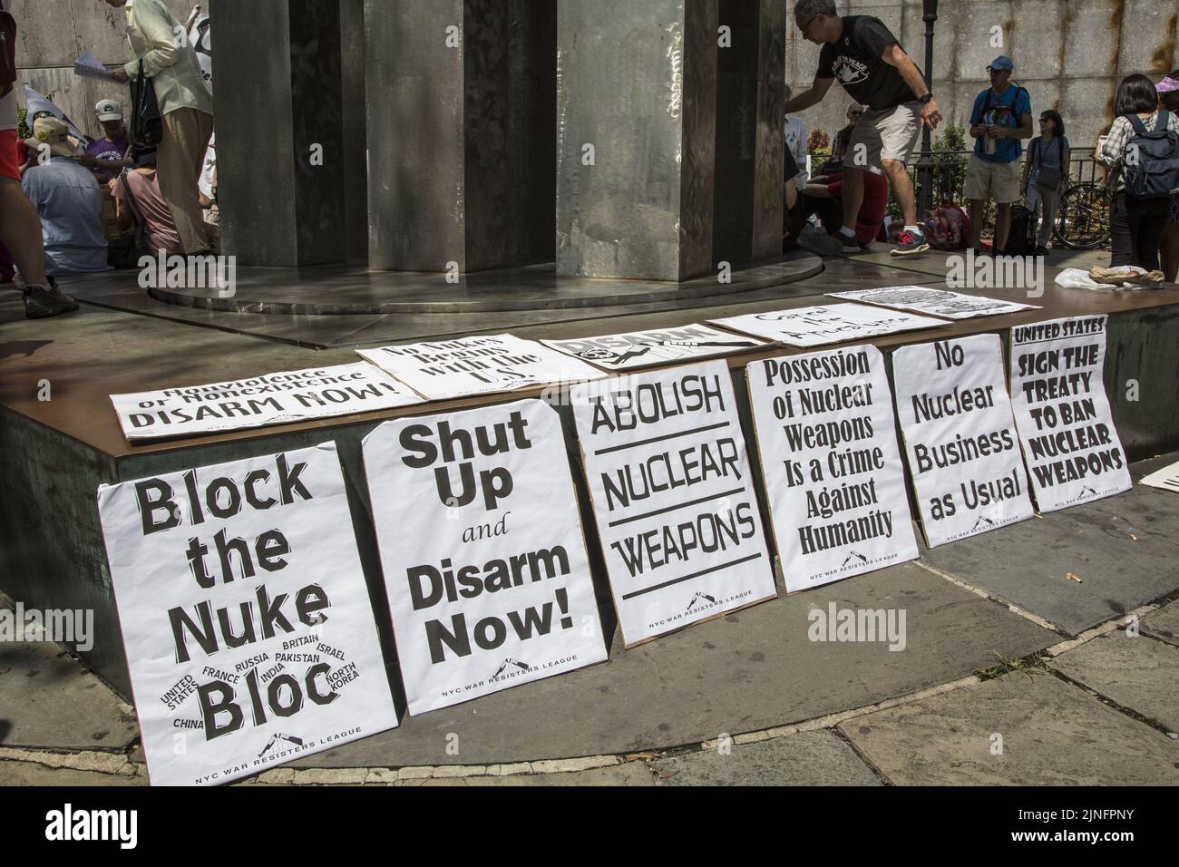 Coalition of antiwar and anti-nuclear weapon groups demonstrate for ...