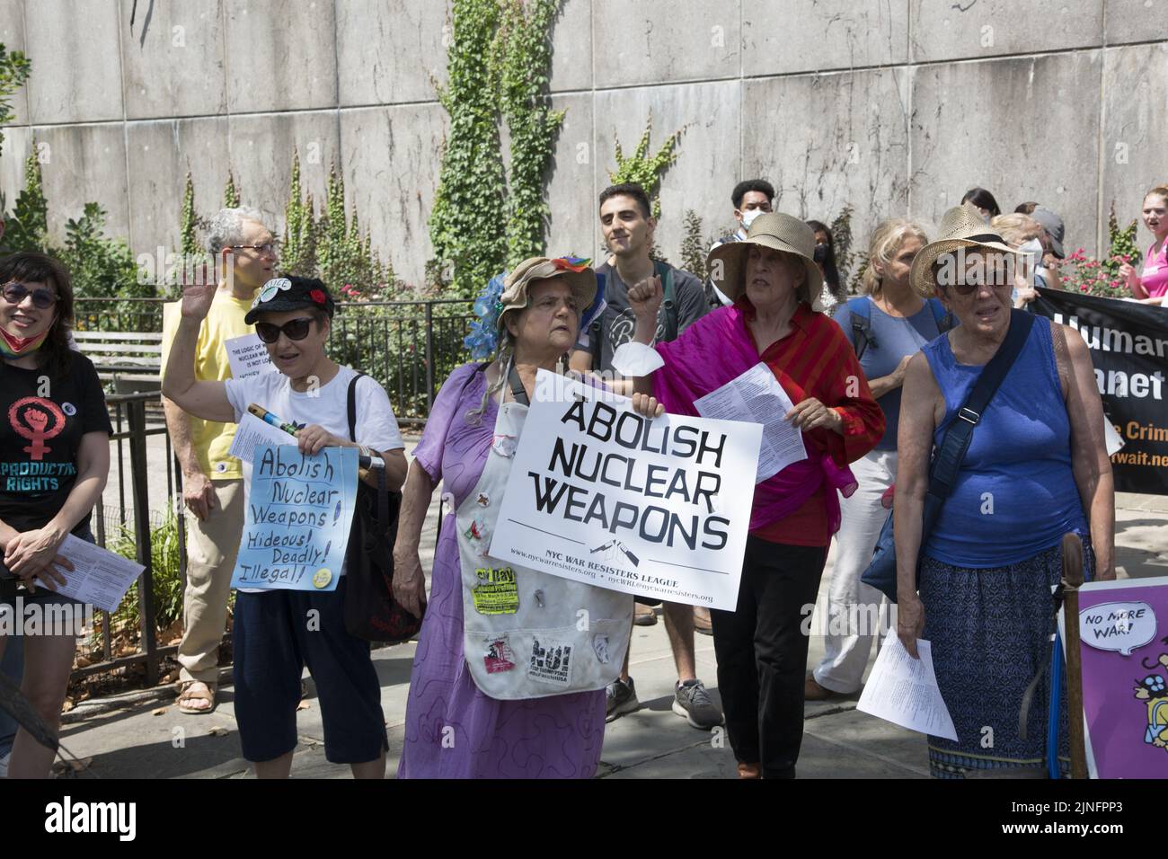 Coalition of antiwar and anti-nuclear weapon groups demonstrate for ...
