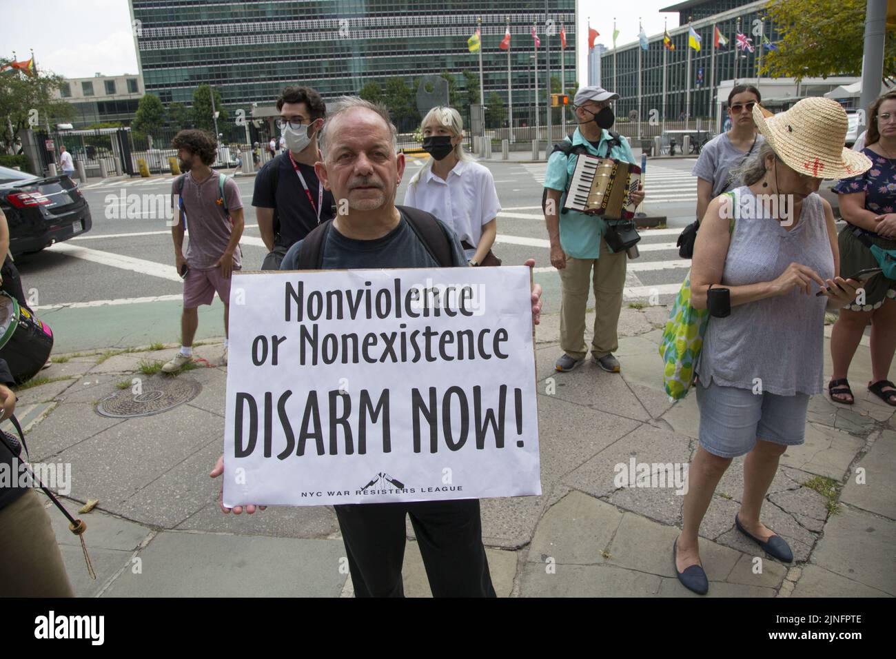Coalition of antiwar and anti-nuclear weapon groups demonstrate for ...
