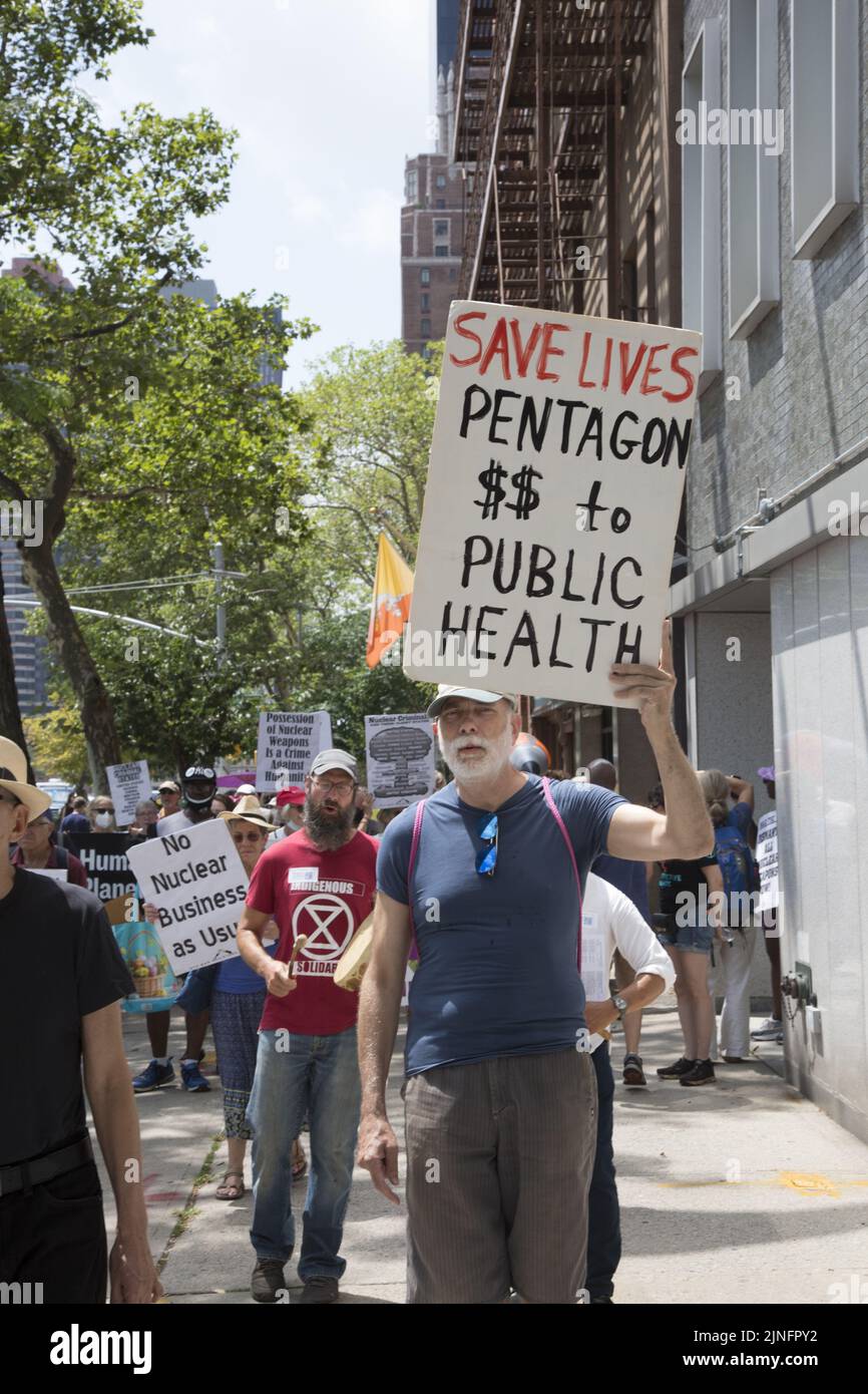 Coalition of antiwar and anti-nuclear weapon groups demonstrate for ...
