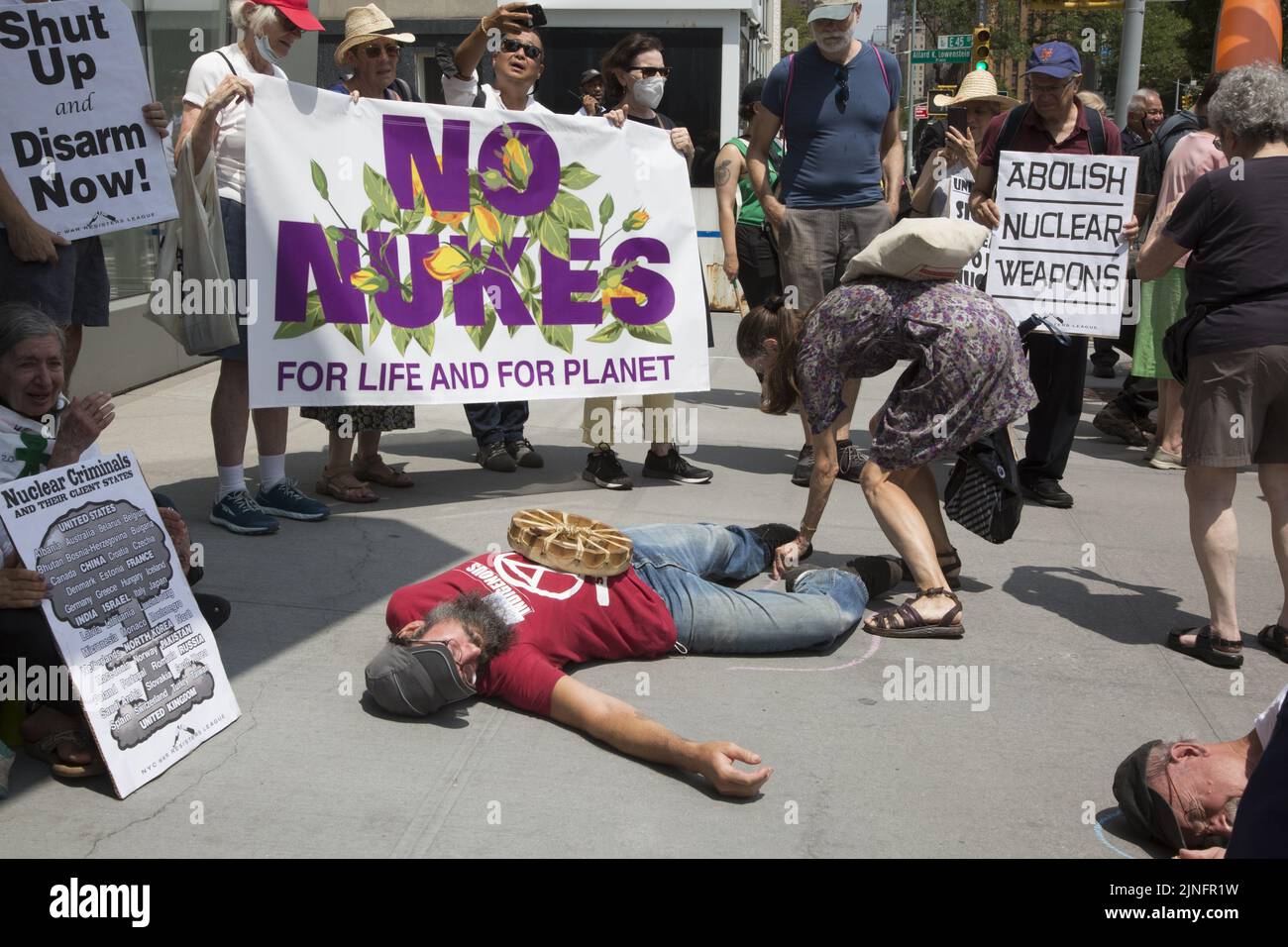 Coalition of antiwar and anti-nuclear weapon groups demonstrate for ...