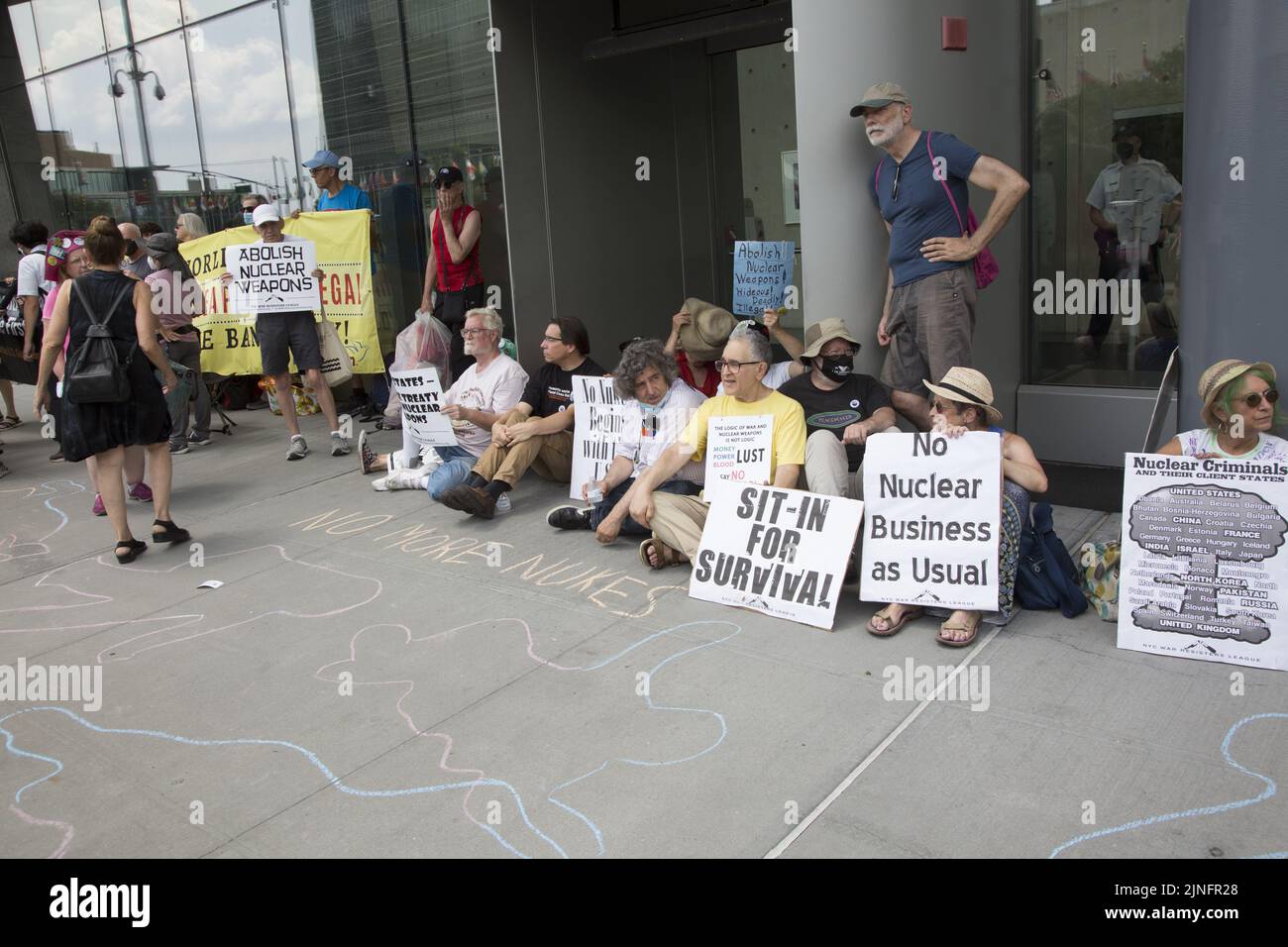 Coalition of antiwar and anti-nuclear weapon groups demonstrate for ...