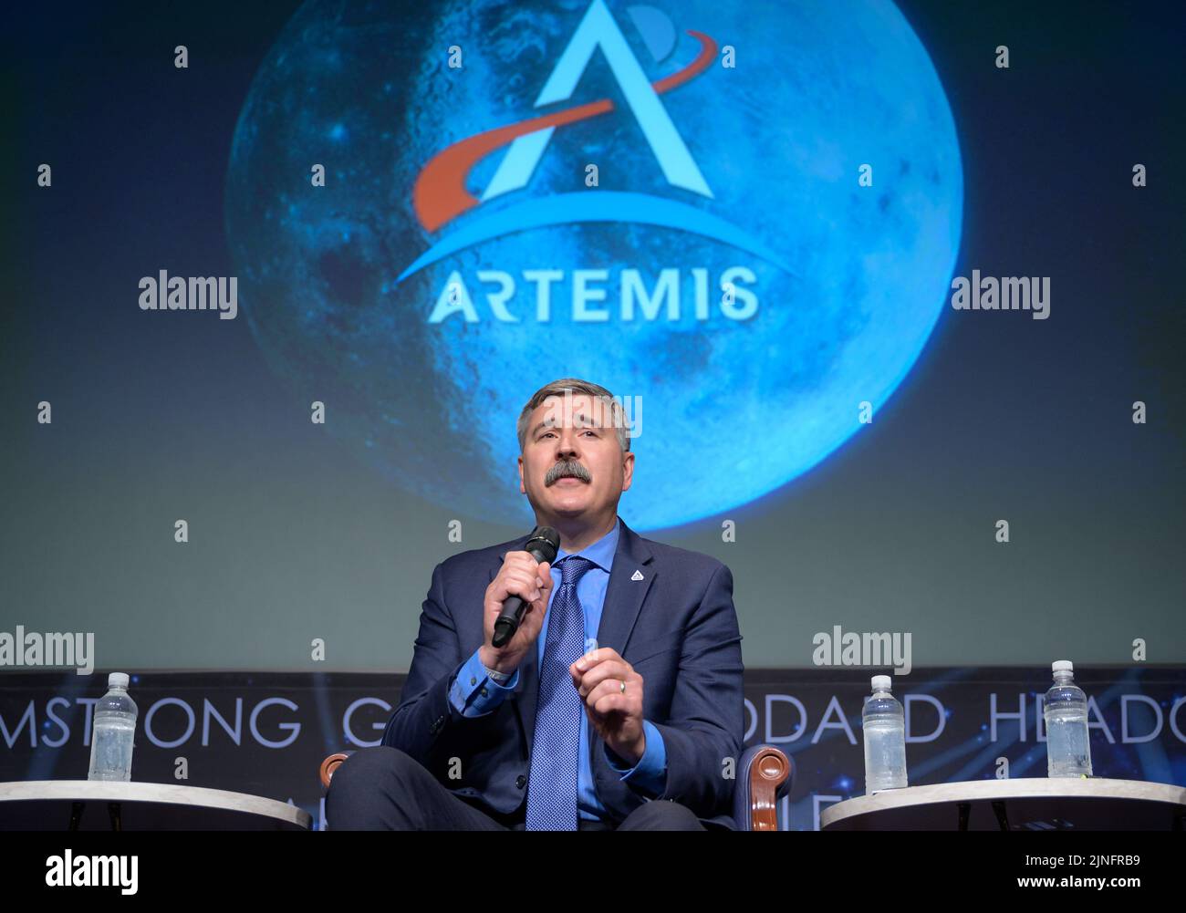 NASA Artemis I mission manager Mike Sarafin, speaks during a NASA ...
