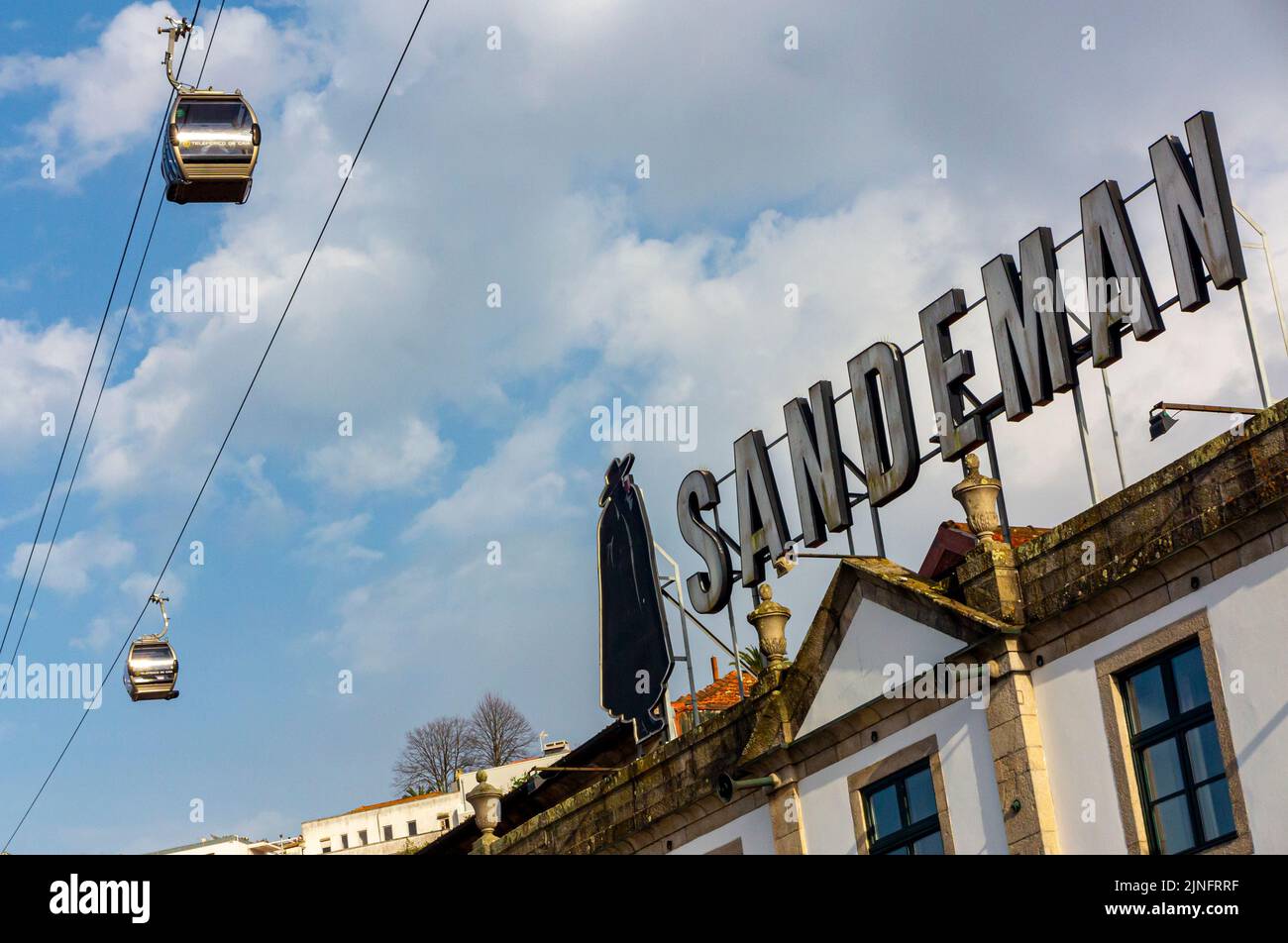 The Teleferico de Gaia cable car system that runs between Vila Nova de ...