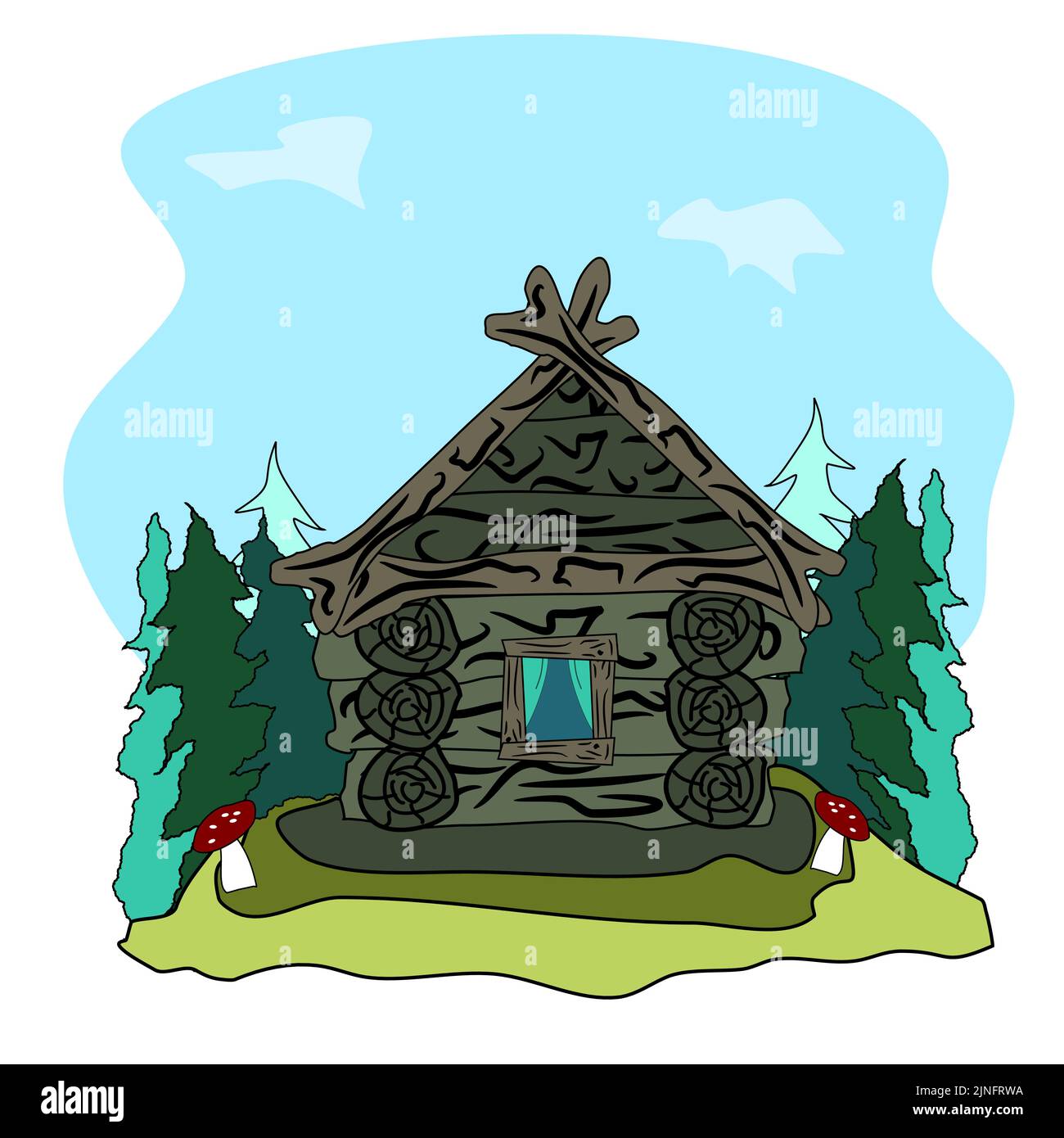 Old village cartoon Stock Vector Images - Alamy