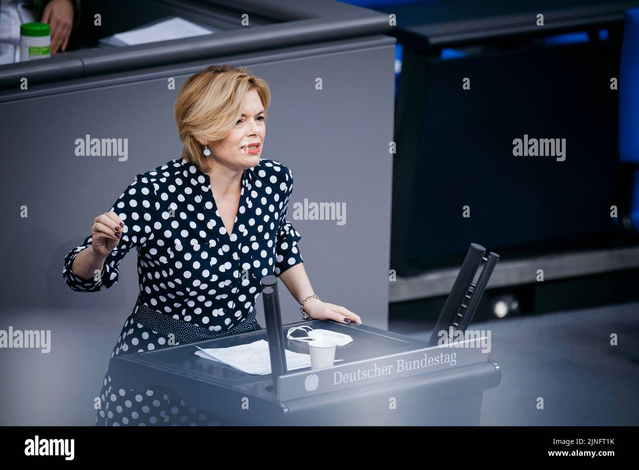 Julia Kloeckner, CDU, pictured in the German Bundestag as part of the ...