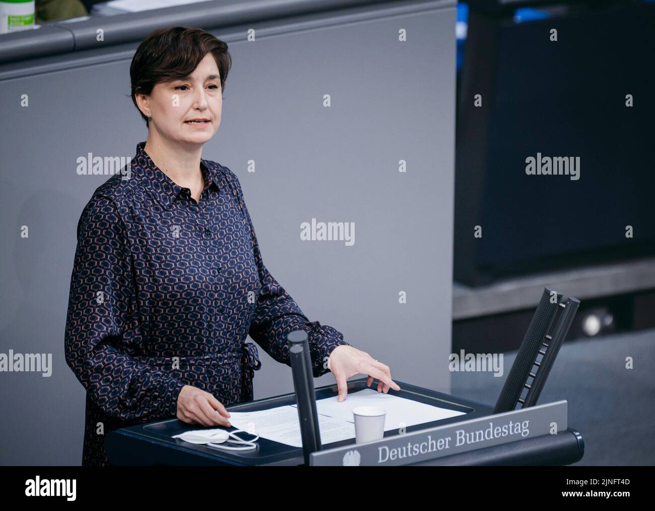 Sandra Detzer, Alliance 90/The Greens, taken in the German Bundestag as ...