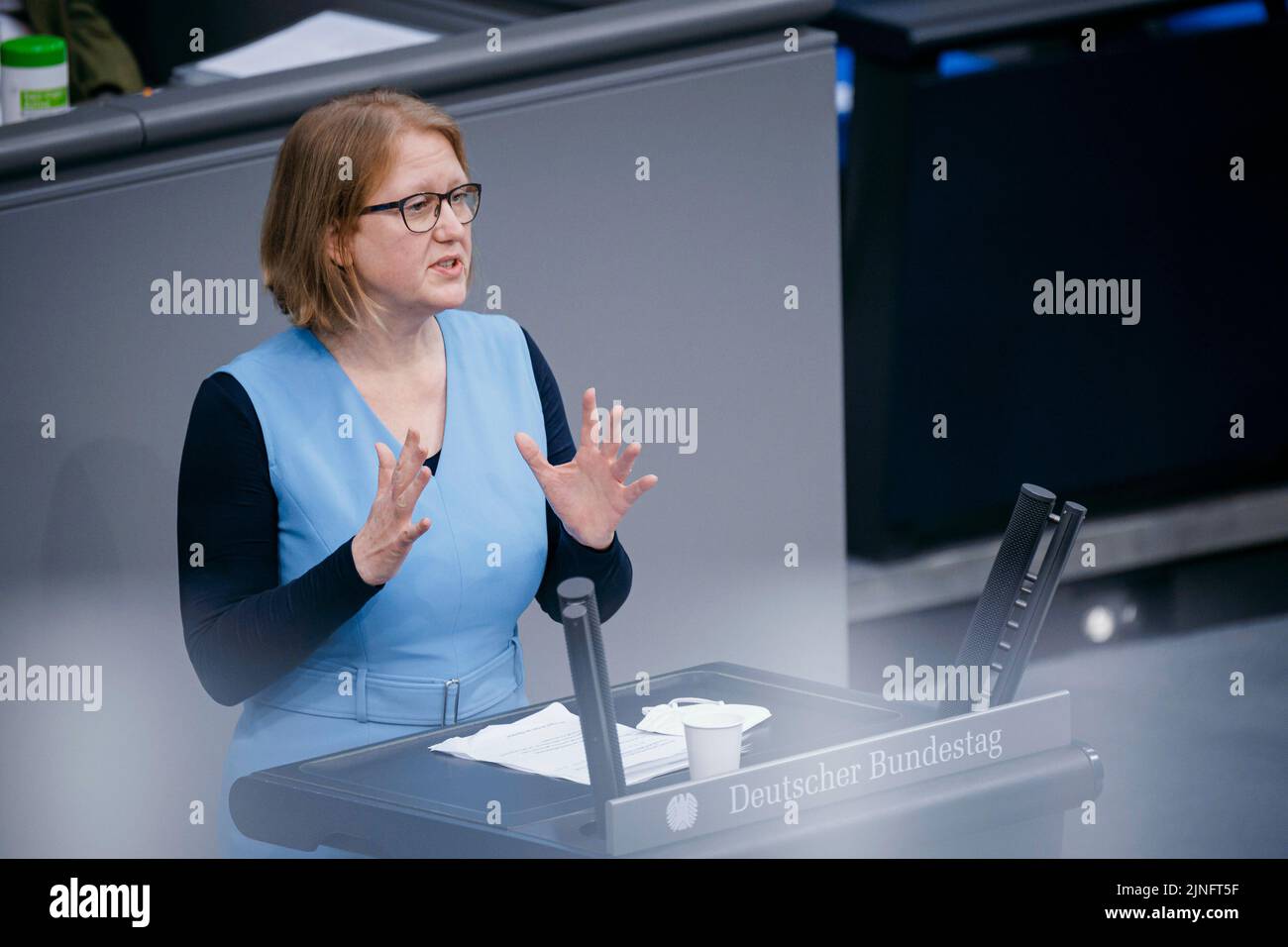 Lisa Paus, Alliance 90/The Greens, taken in the German Bundestag as ...