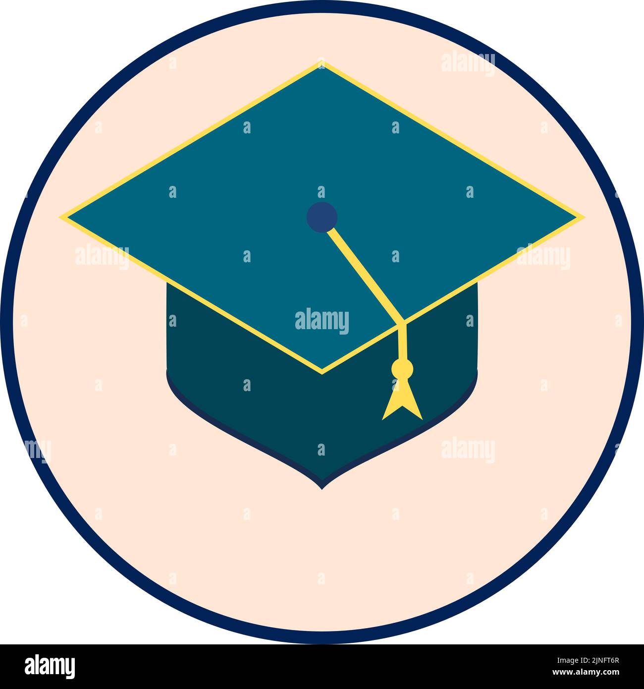 Vector icon of student graduation cap Stock Vector Image & Art - Alamy