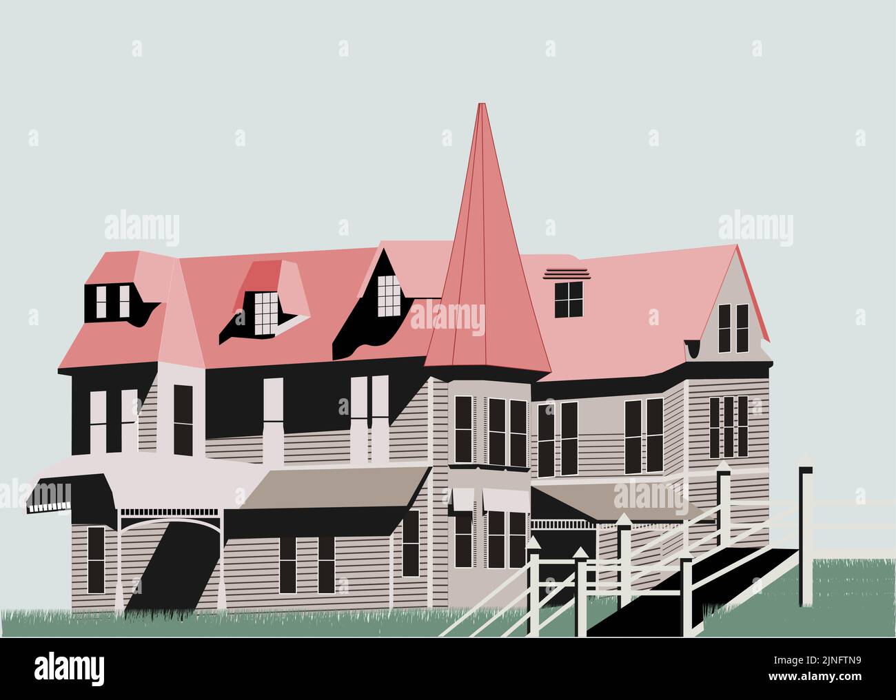 Old Manor Estate Stock Vector Image & Art - Alamy