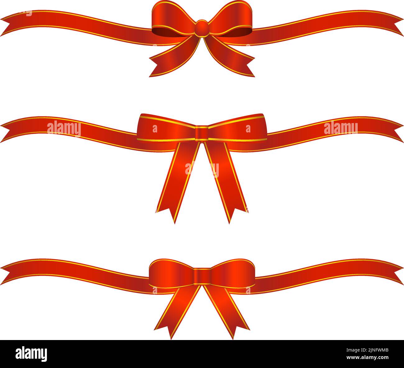 Illustration of red ribbon ornament Stock Vector Image & Art - Alamy