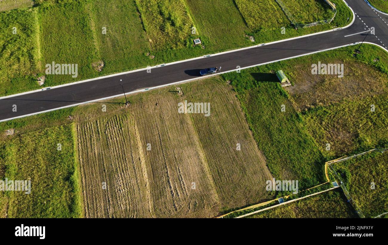 An aerial view of a countryside area Stock Photo - Alamy
