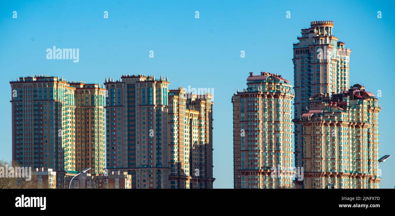 Construction multi storey residential complex hi-res stock photography ...