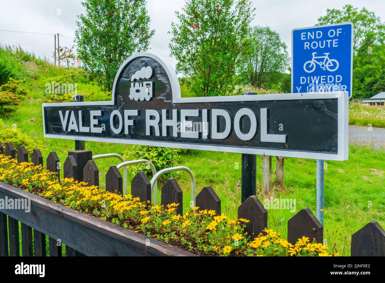 DEVIL'S BRIDGE, WALES - JULY 06, 2022: Vale of Rheidol sign on the ...
