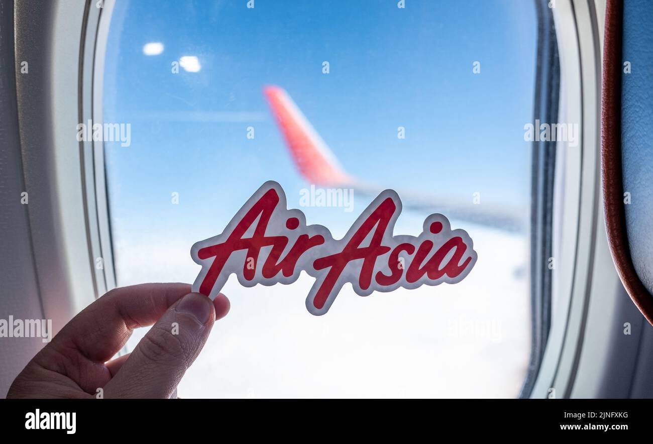 December 6, 2021, Kuala Lumpur, Malaysia. The emblem of the airline ...