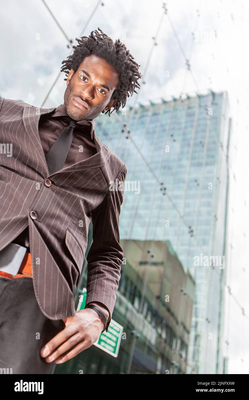 London Businessman. A young business professional in his native urban ...