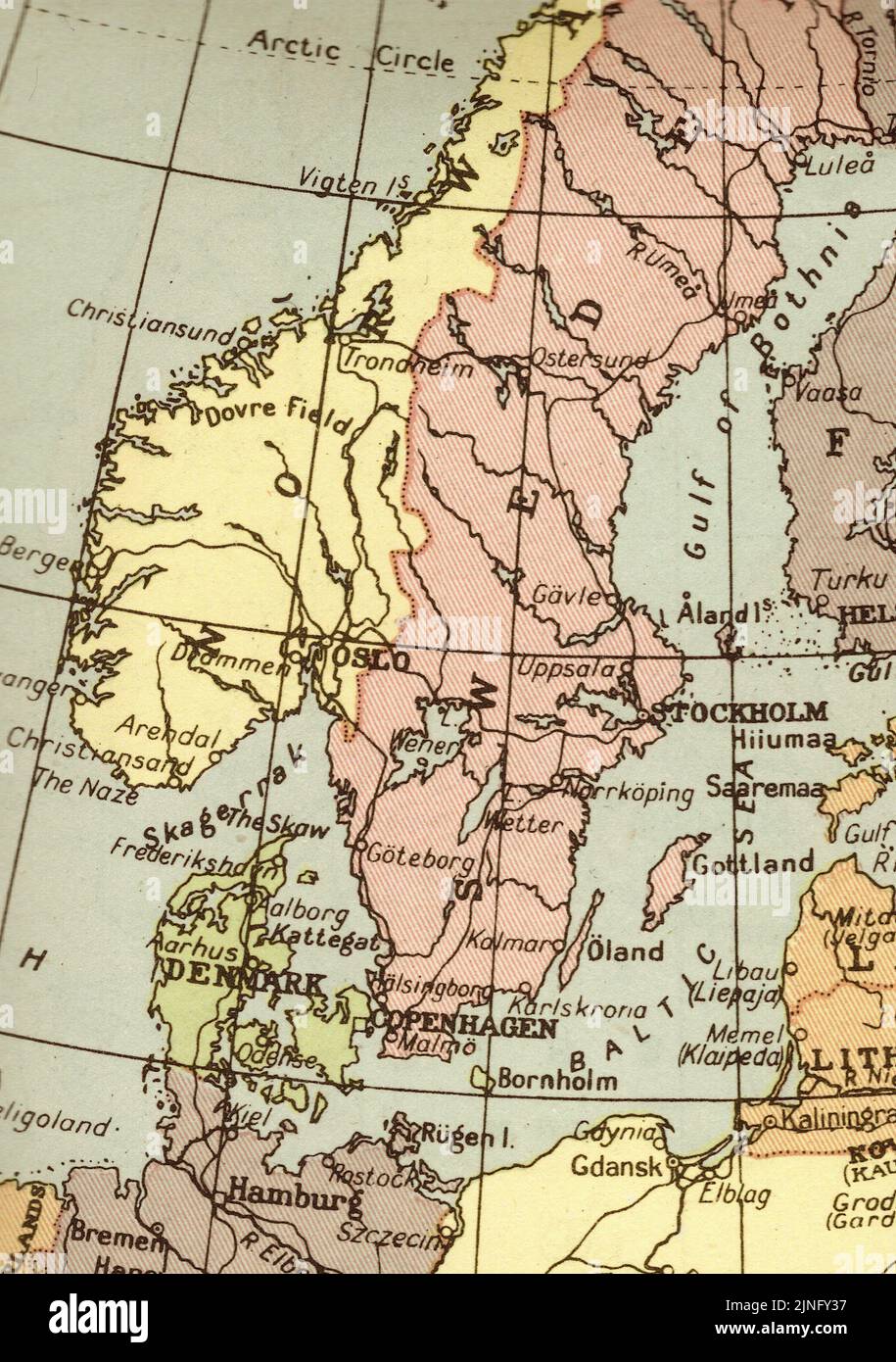 Map of norway hi-res stock photography and images - Alamy