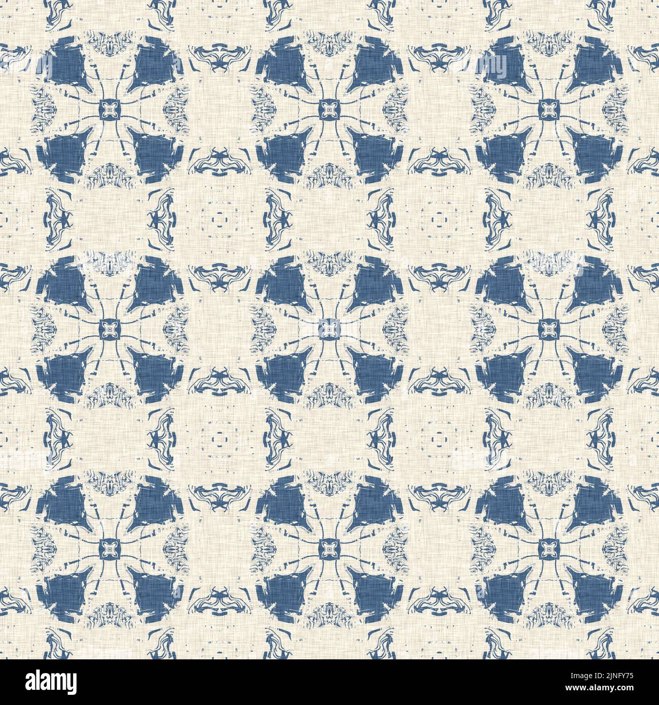 French blue quilt printed fabric pattern for shabby chic home decor ...