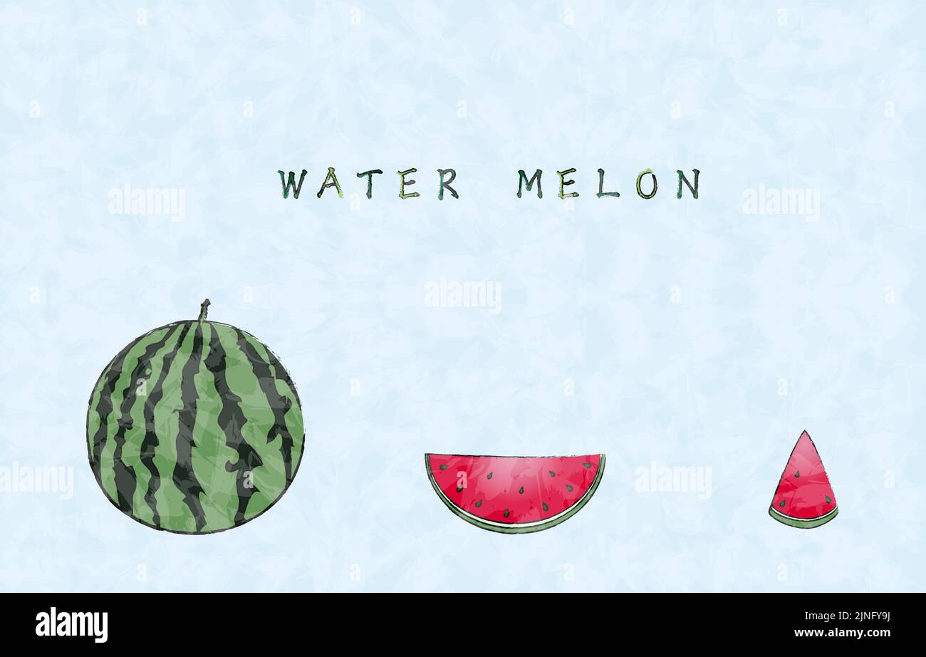 Watermelon: whole, large cut size, small cut size Stock Vector Image ...