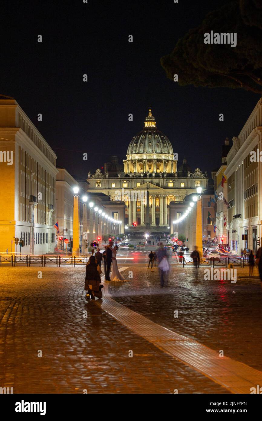 Rome at night Stock Photo - Alamy