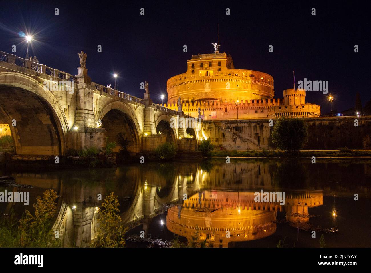 Rome at night Stock Photo - Alamy