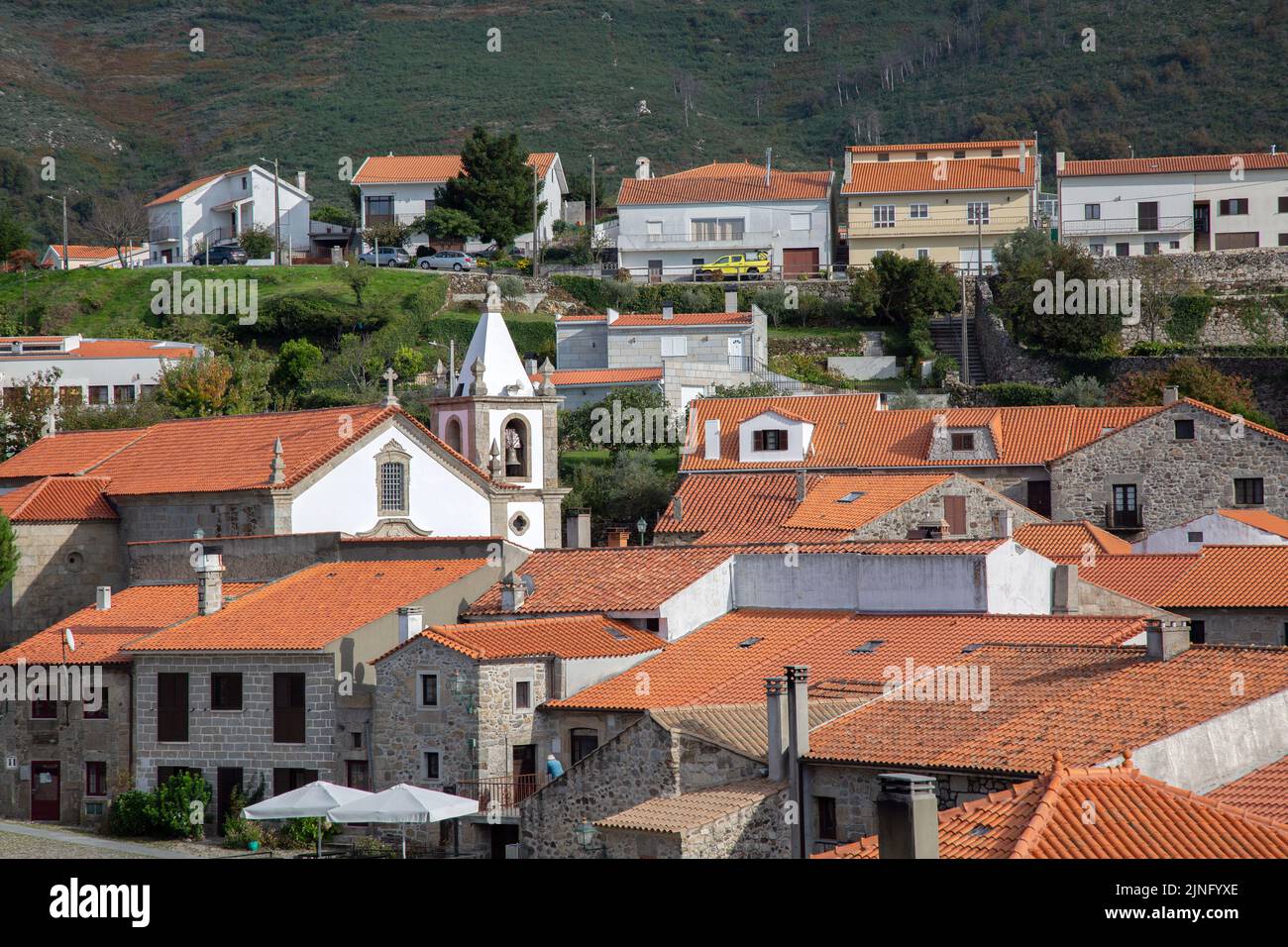Church in Linhares da Beira Village in Portugal Stock Photo - Alamy