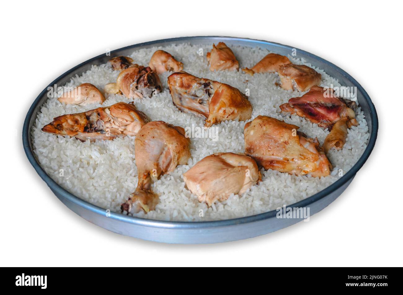 Traditional Balkan immigrant food 'Chicken with Rice' (Turkish: Tavuk ...