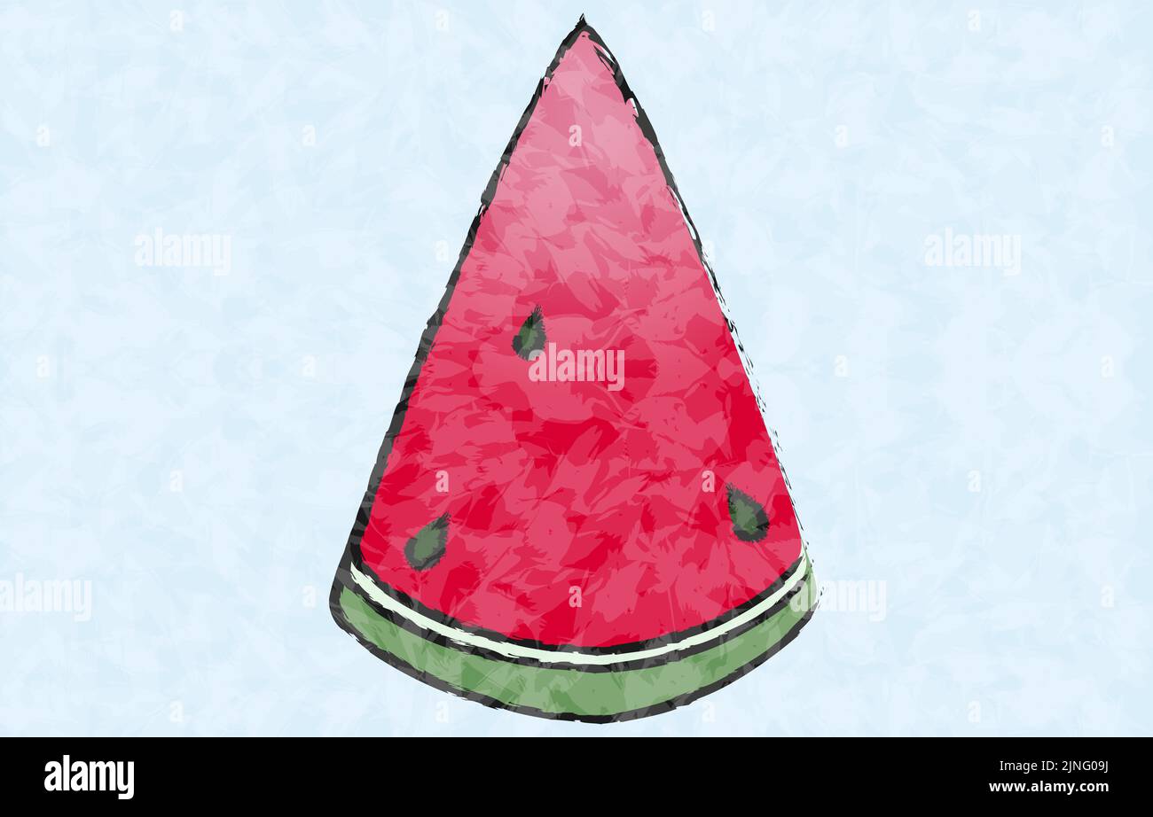 Watermelon: small cut size, transparent watercolor style Stock Vector ...